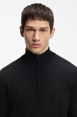 Hugo Merino Wool Quarter-zip Pullover