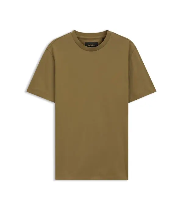 BOSS Crewneck T-shirt In Mercerized Supima Cotton - Beige