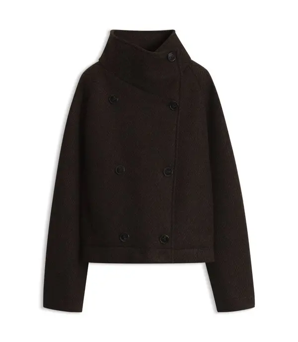 BOSS Relaxed-fit Coat With Two-tone Texture