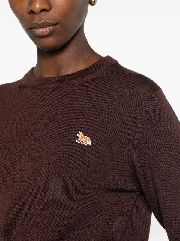 Maison Kitsuné Baby Fox Wool Crewneck Jumper
