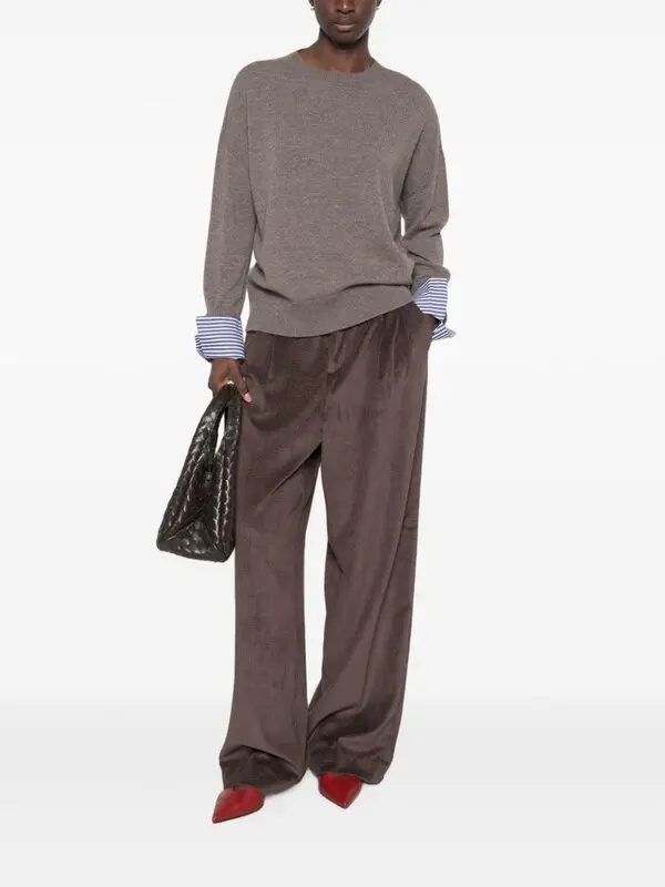 WHITE SAND Wide-leg Trousers