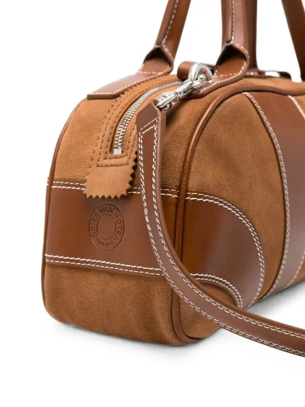 Dries Van Noten Leather Tote Bag - Brown