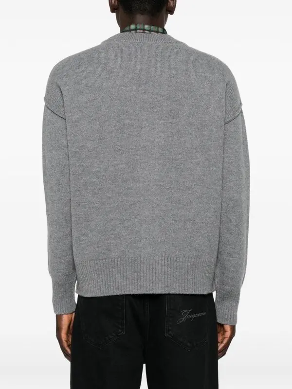 AMI Paris De Coeur Wool Cardigan