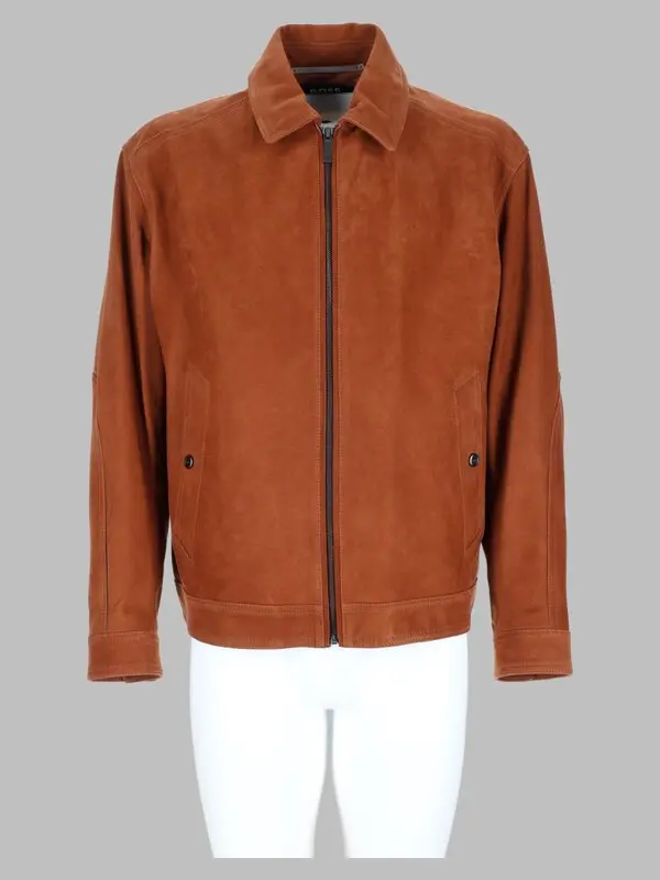 BOSS Cowhide Leather Sports Jacket