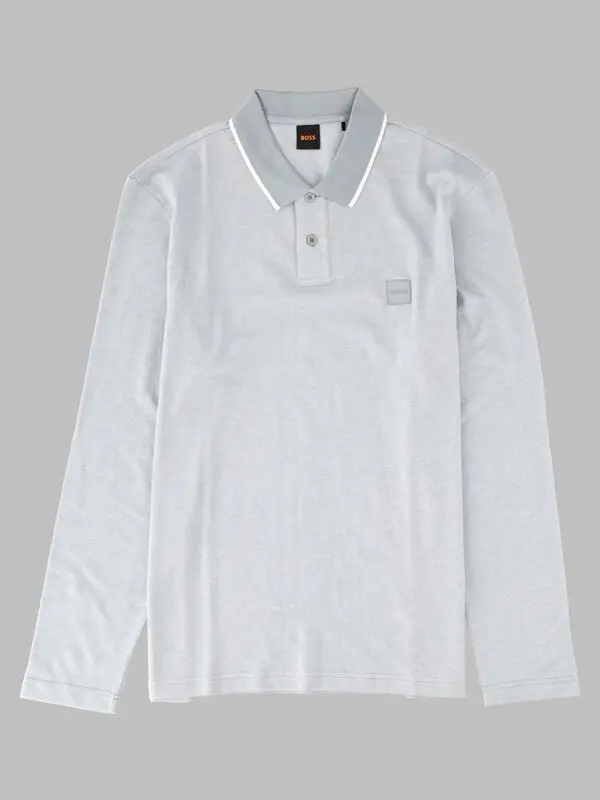 BOSS 100% Cotton Polo Shirt - Grey