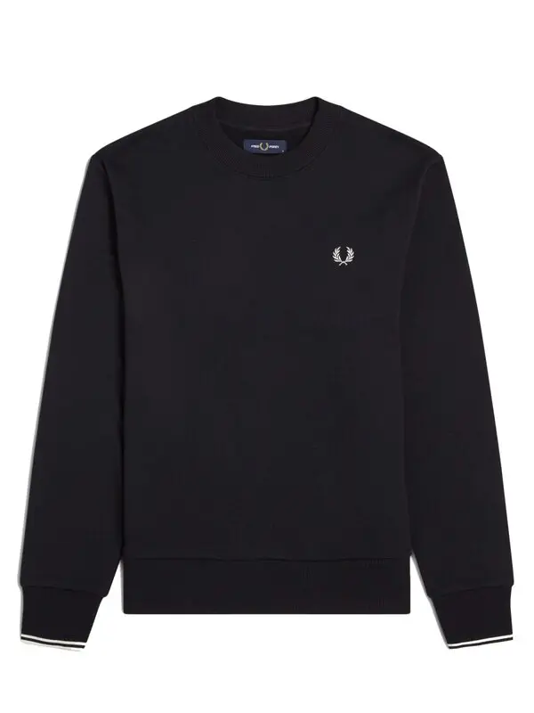 Fred Perry Cotton Sweatshirt - Black