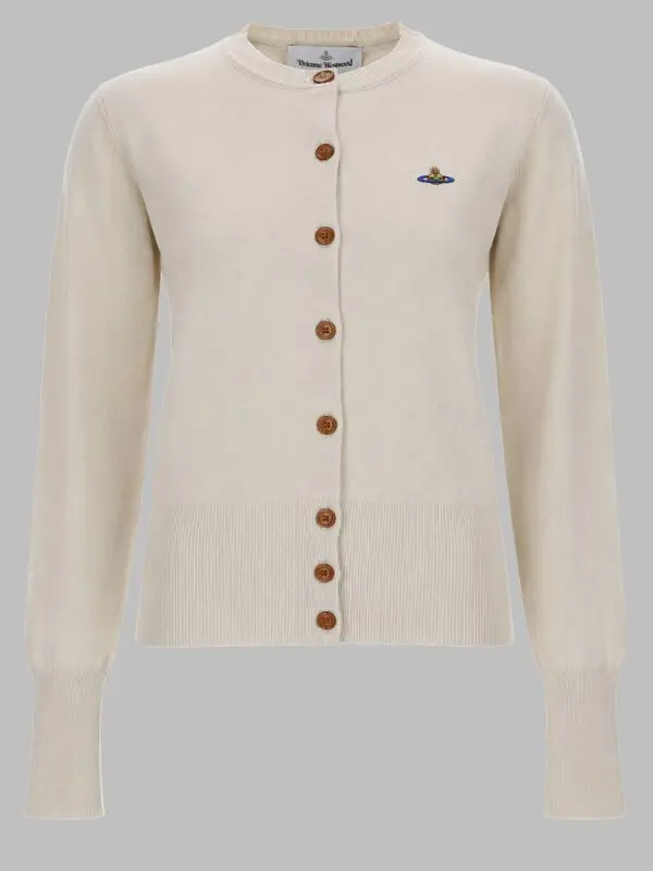 VIVIENNE WESTWOOD Bea Cotton-cashmere Cardigan - Beige
