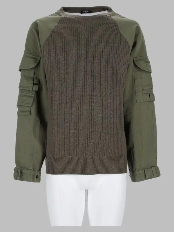 Balmain Iconic Logo Crewneck Sweater