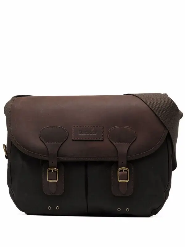 Barbour Cotton Blend And Leather Satchel Shoulder Handbag - Green