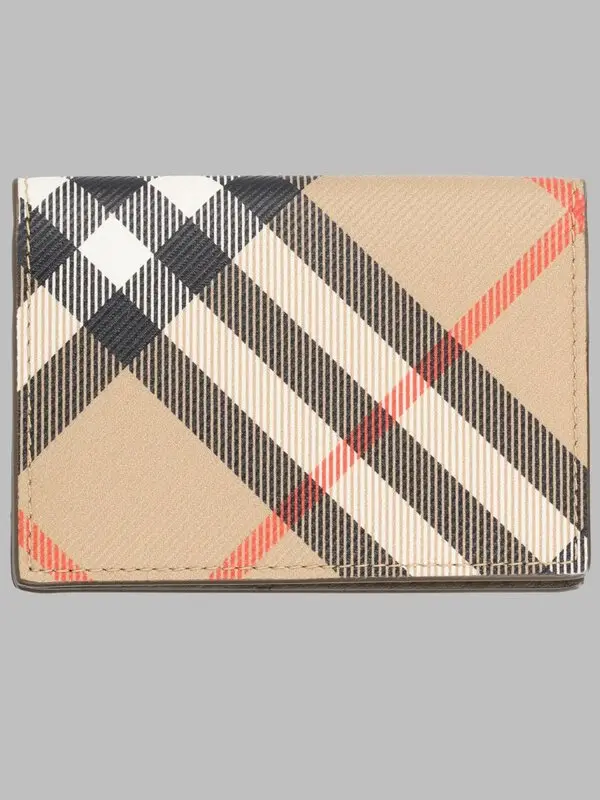 Burberry Polyurethane & Cotton Wallet