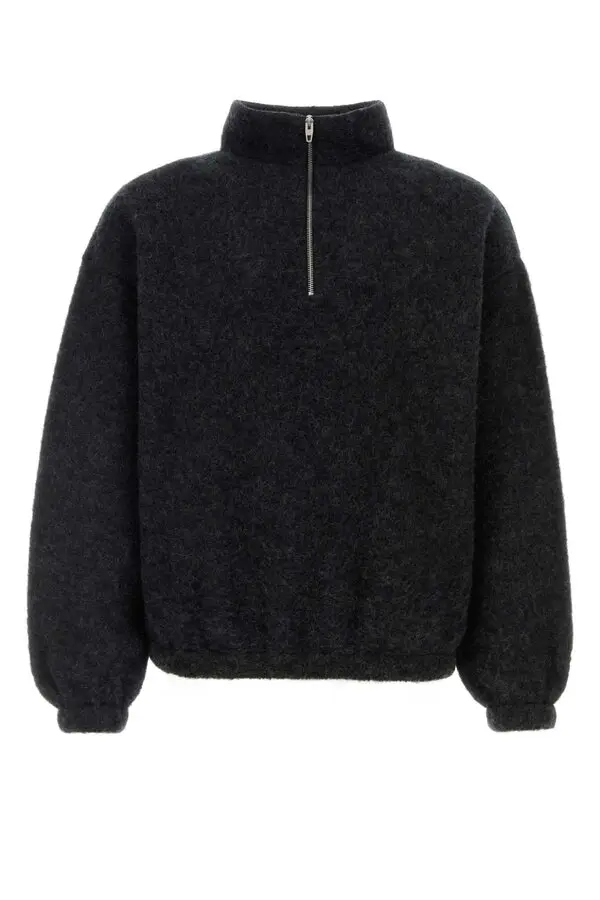 JIL SANDER Slate Wool-blend Sweatshirt For