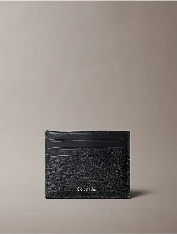 Calvin Klein Leather Classic Card Case - Black