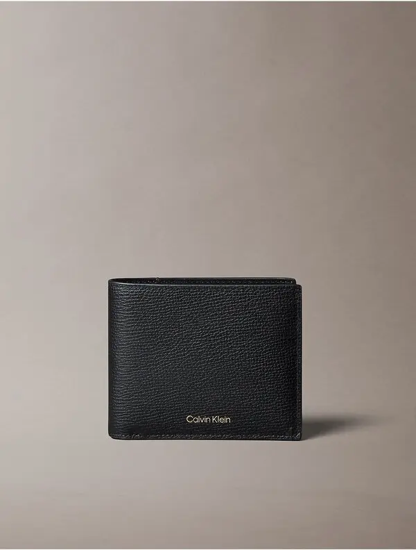 Calvin Klein Leather Classic Bifold Wallet - Black