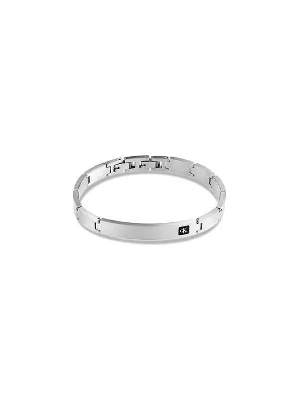 Calvin Klein Smooth Link Curved Bracelet - Silver