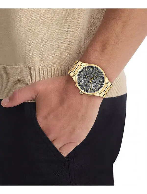 Calvin Klein Skeleton Dial Chronograph Bracelet Watch - Grey