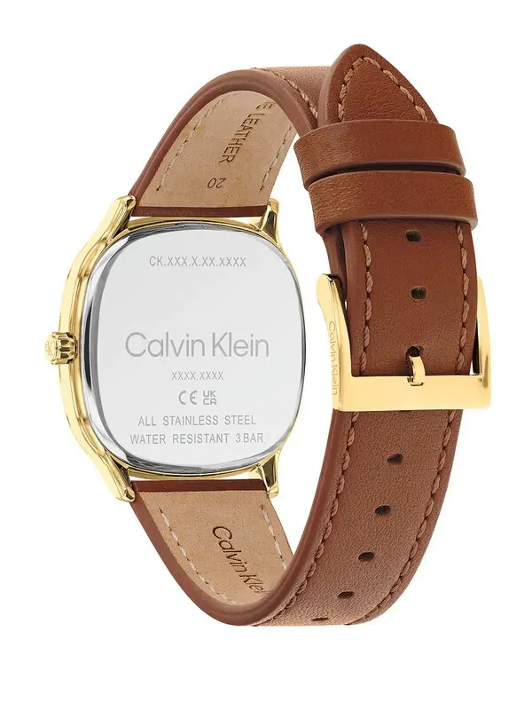 Calvin Klein Rounded Case Sunray Dial Watch