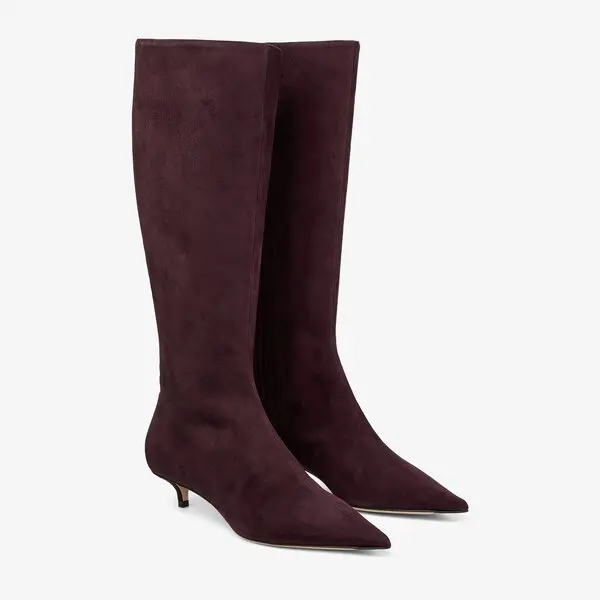 JIMMY CHOO Amis Knee Boot 35 Suede Knee High Boots