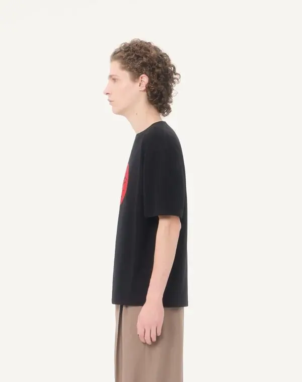 Valentino Garavani Cotton T-shirt With Panther Print