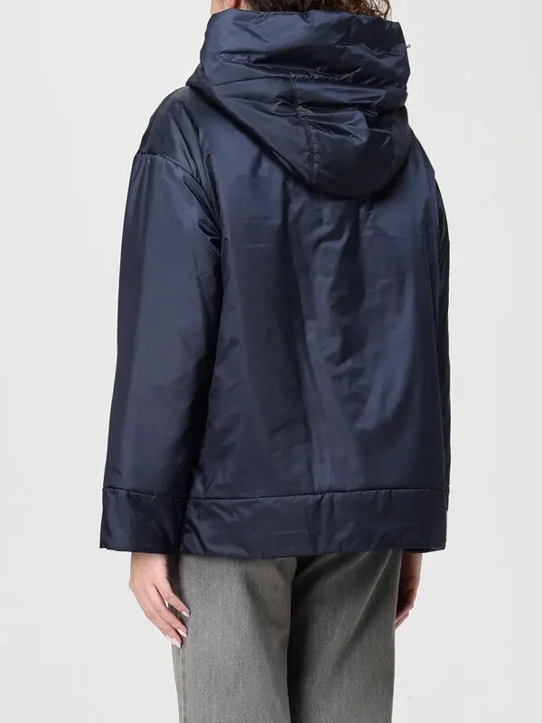Max Mara Polyester Hooded Puffer Jacket - Blue