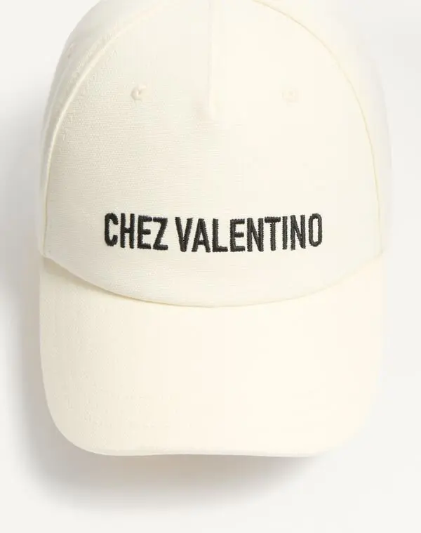 Valentino Garavani Chez Cotton Baseball Cap With Embroidery