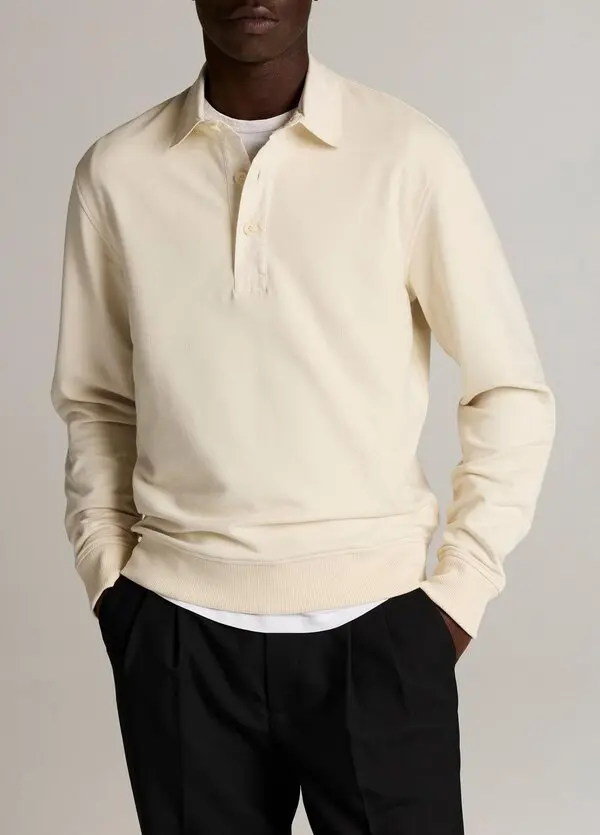 Vince French Terry Polo Shirt