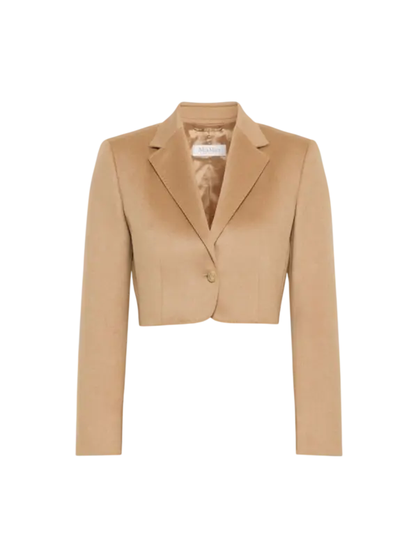 Max Mara Sable-look Cropped Jacket - Camel