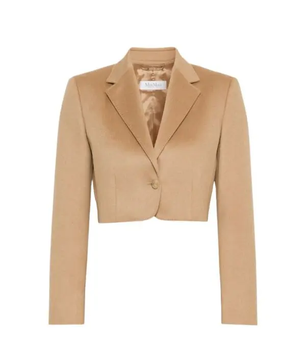 Max Mara Sable-look Cropped Jacket - Camel