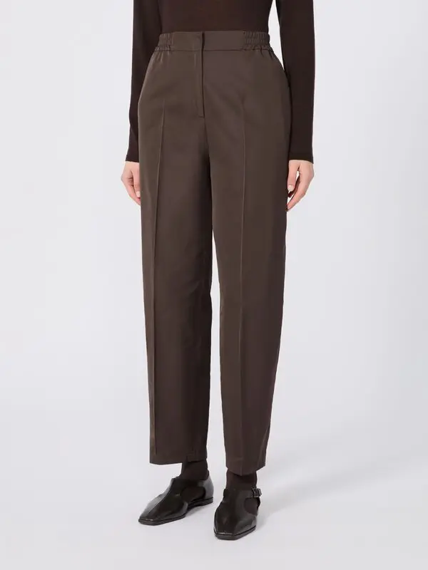 Max Mara Silk-blend Radzimir Trousers - Dark Brown