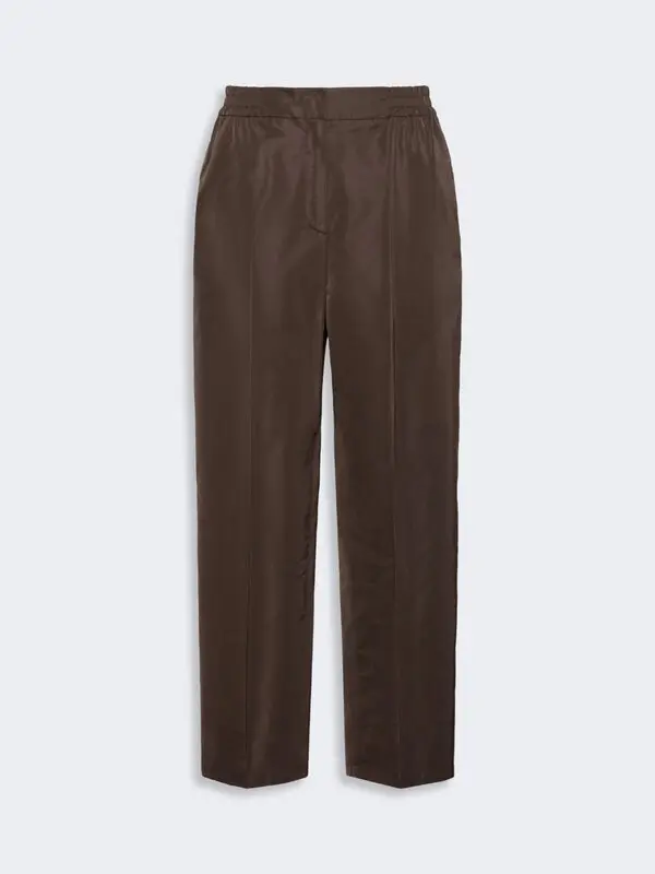 Max Mara Silk-blend Radzimir Trousers - Dark Brown