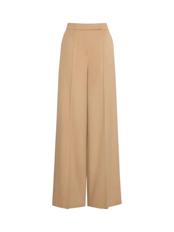 Max Mara Wide Sable-look Trousers - Camel