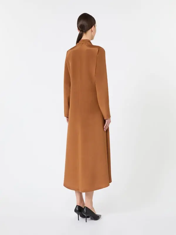 Max Mara Long Silk Crepe De Chine Dress