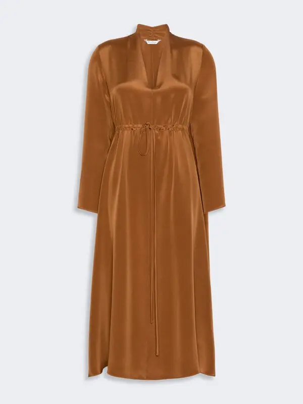 Max Mara Long Silk Crepe De Chine Dress