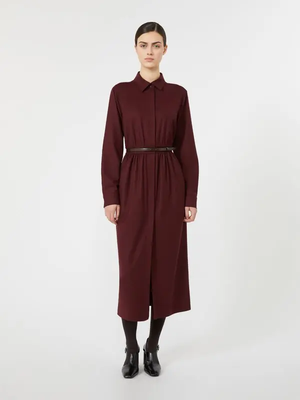 Max Mara Wool Flannel Shirt Dress