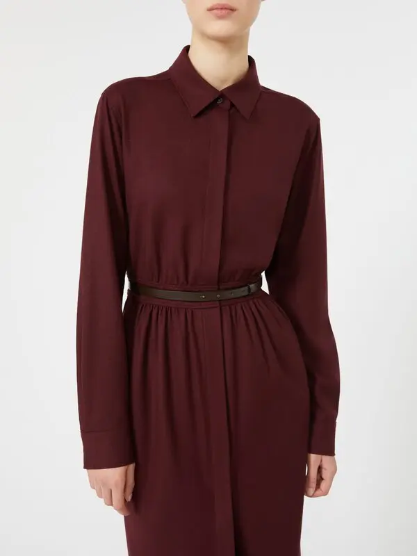 Max Mara Wool Flannel Shirt Dress