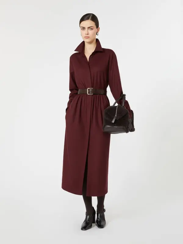 Max Mara Wool Flannel Shirt Dress
