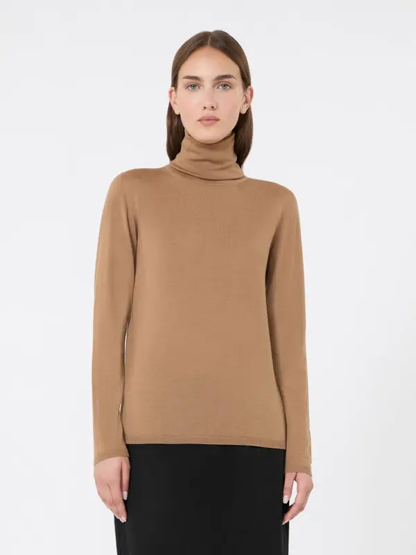 Max Mara Wool Yarn Polo-neck Sweater