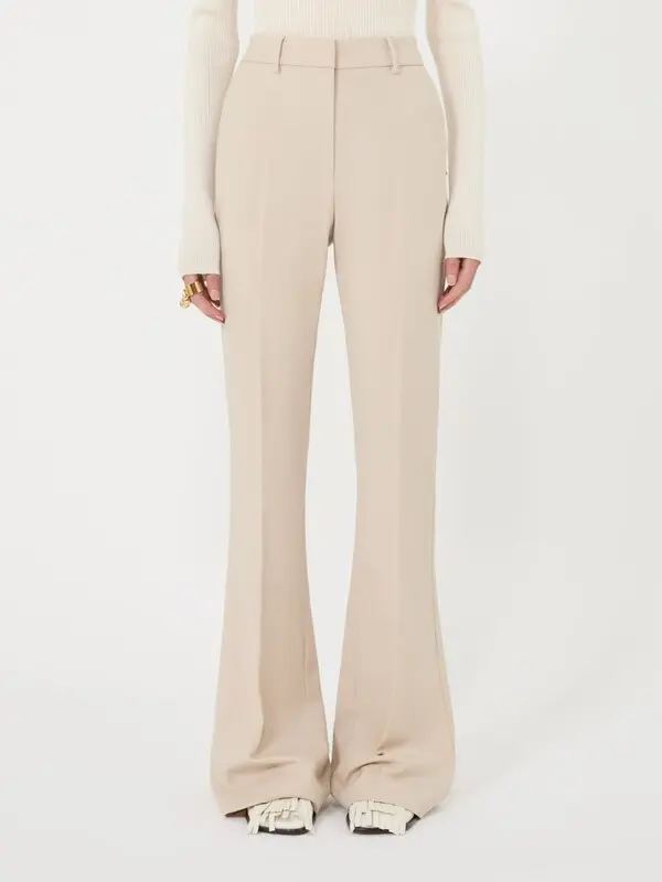 Max Mara Flared Stretch Wool Trousers