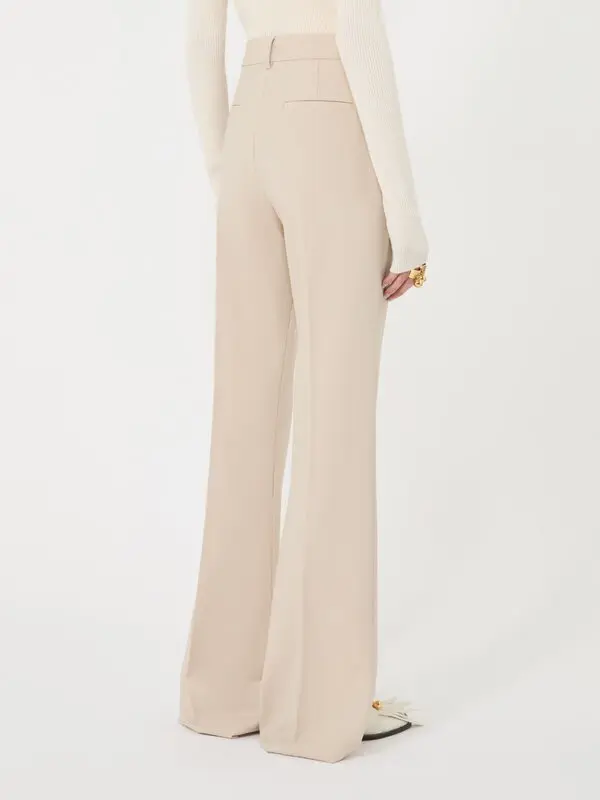 Max Mara Flared Stretch Wool Trousers
