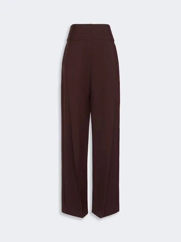 Max Mara Stretch Wool Curved-leg Trousers