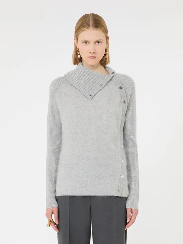 Max Mara Slim Asymmetrical Wool Sweater