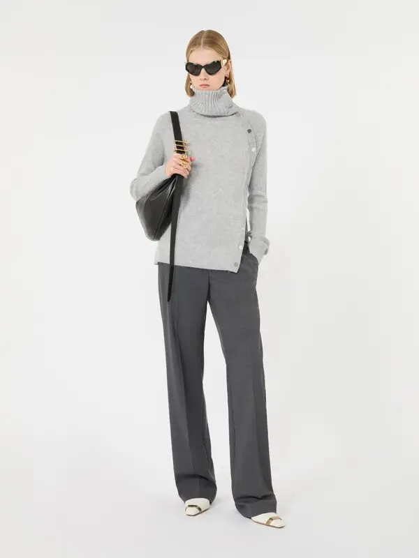 Max Mara Slim Asymmetrical Wool Sweater
