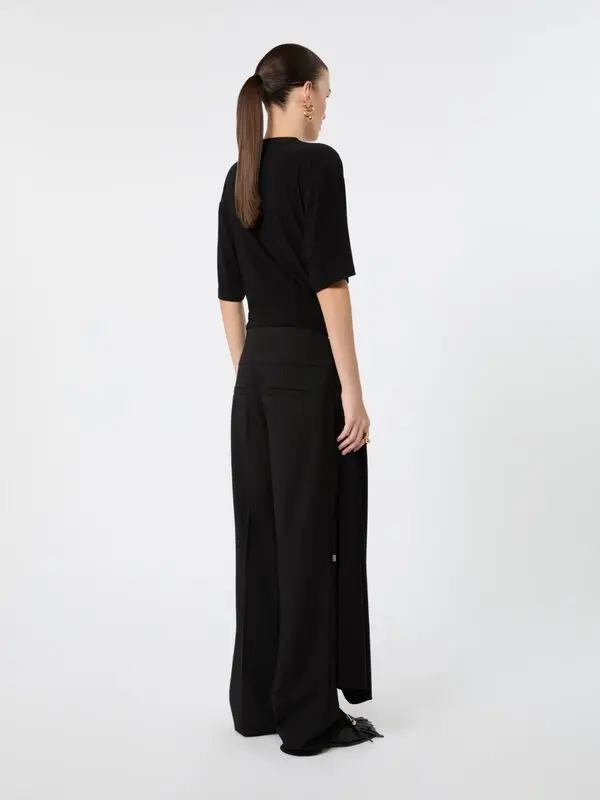 Max Mara Short-sleeved Draped Jersey Top