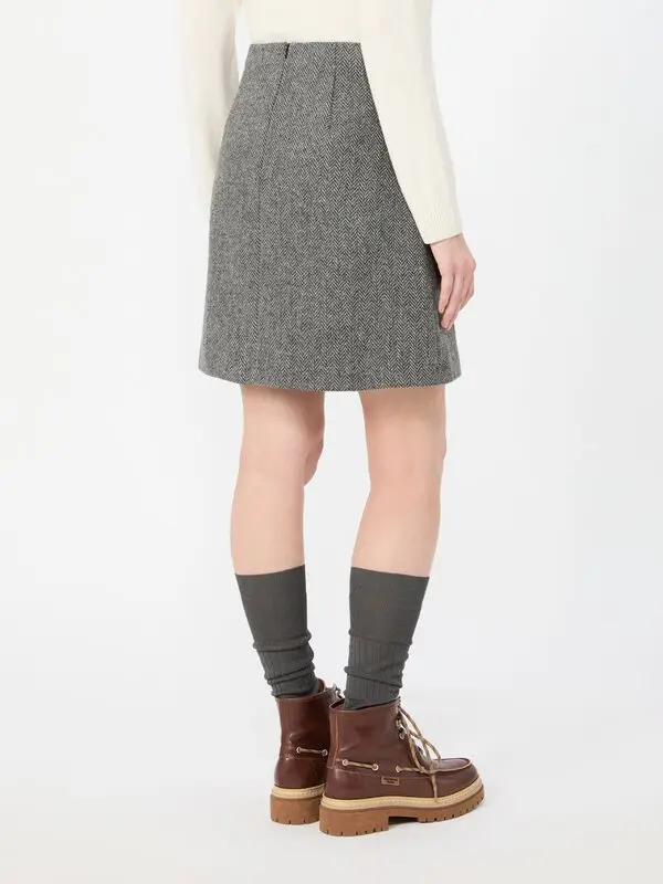 Max Mara Wool Blend Short Skirt