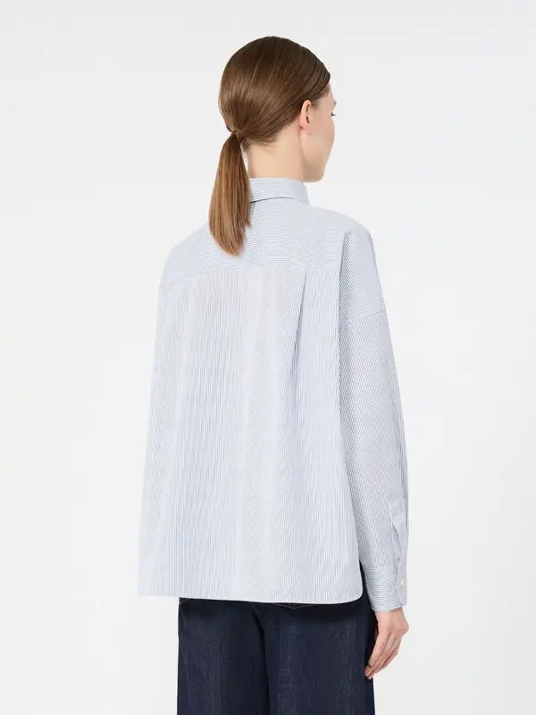 Max Mara Technical Twill And Cotton Poplin Shirt