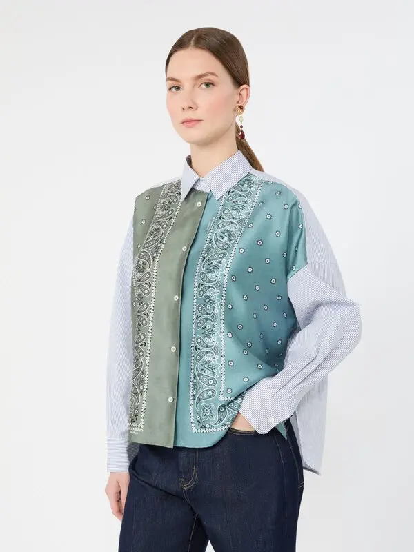 Max Mara Technical Twill And Cotton Poplin Shirt