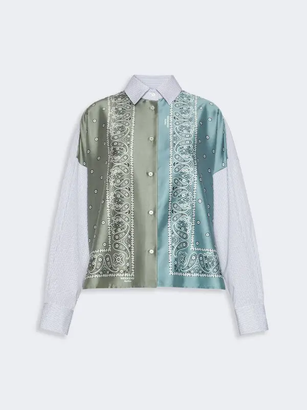 Max Mara Technical Twill And Cotton Poplin Shirt