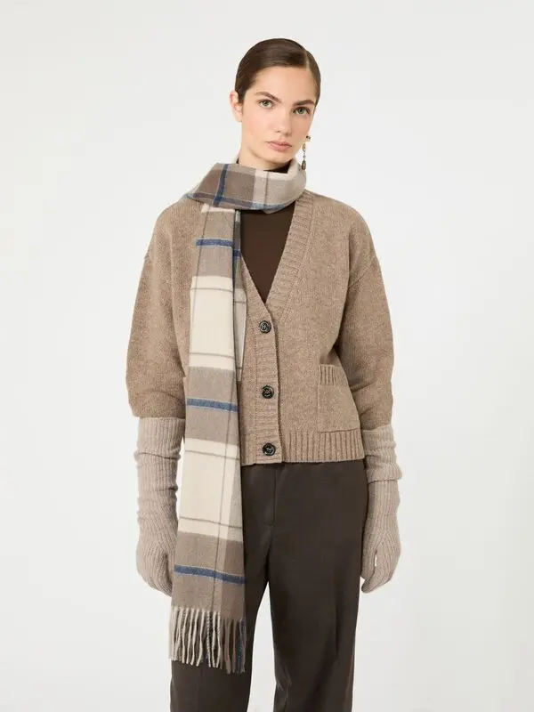 Max Mara V-neck Wool Yarn Cardigan