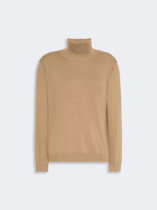 Max Mara Wool And Silk Knit Turtleneck
