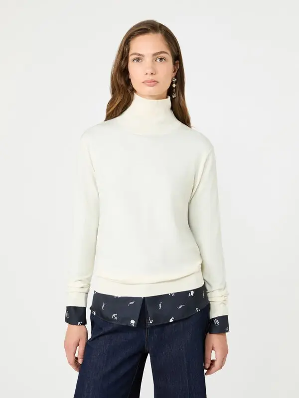 Max Mara Wool And Silk Knit Turtleneck