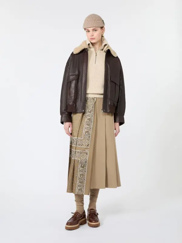 Max Mara Wool Zip-up Roll-neck Jumper